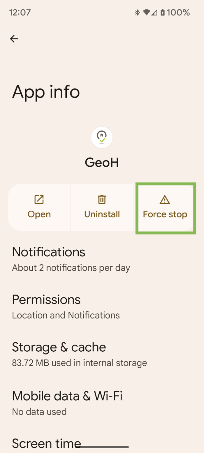 How do I update my GEOH app? (For Androids)